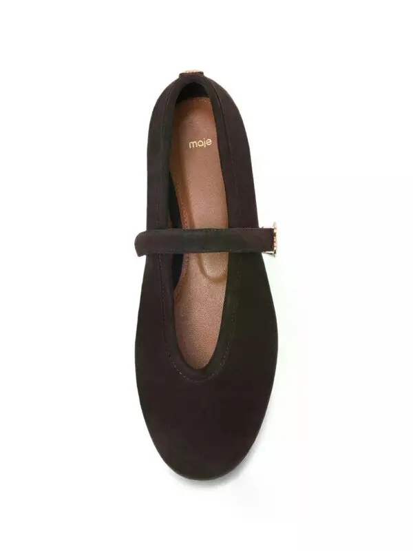 Maje Suede Ballet Flats