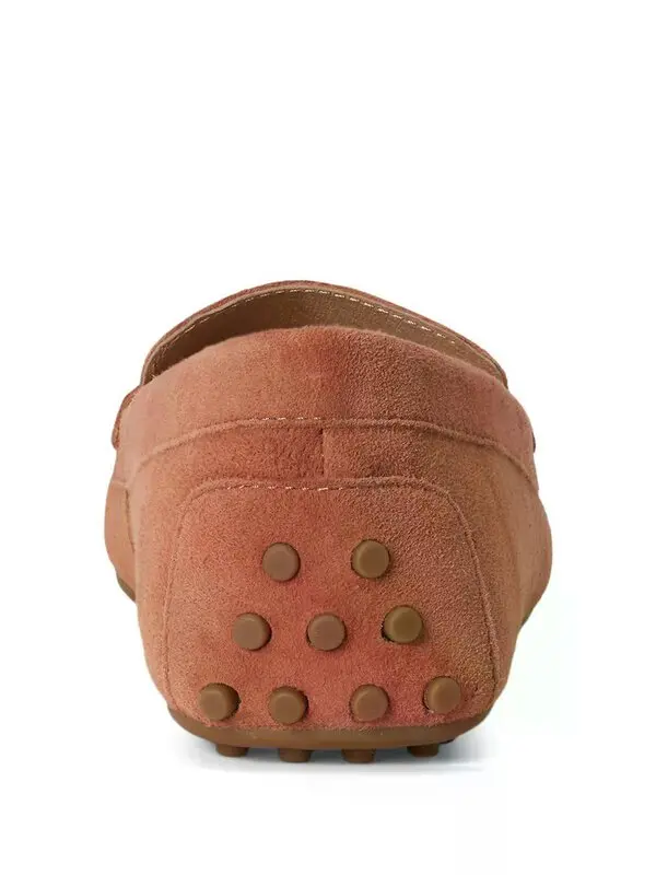 Ralph Lauren Barnsbury Logo-plaque Suede Ballet Flats