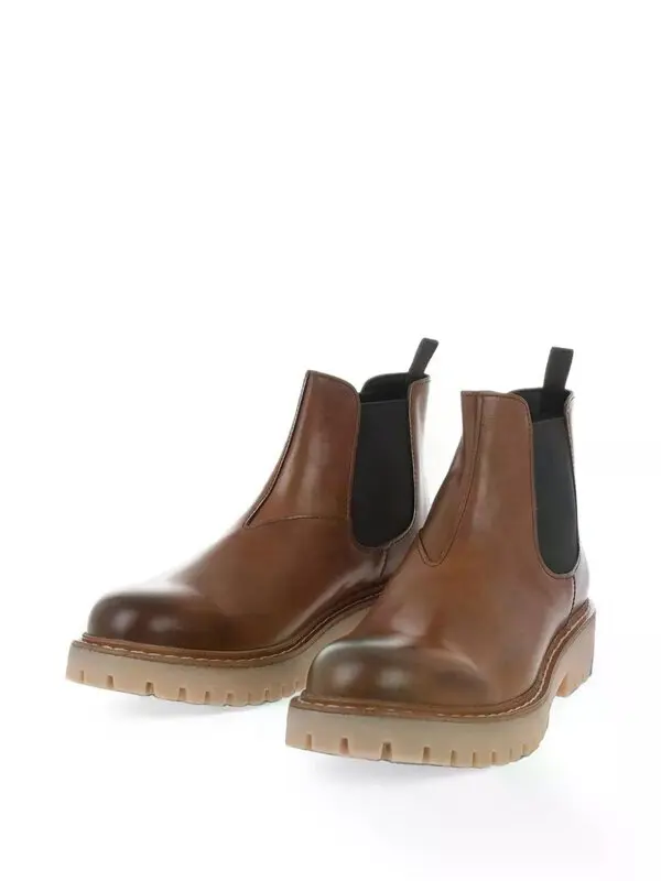 Prada Leather Lug-sole Chelsea Boots