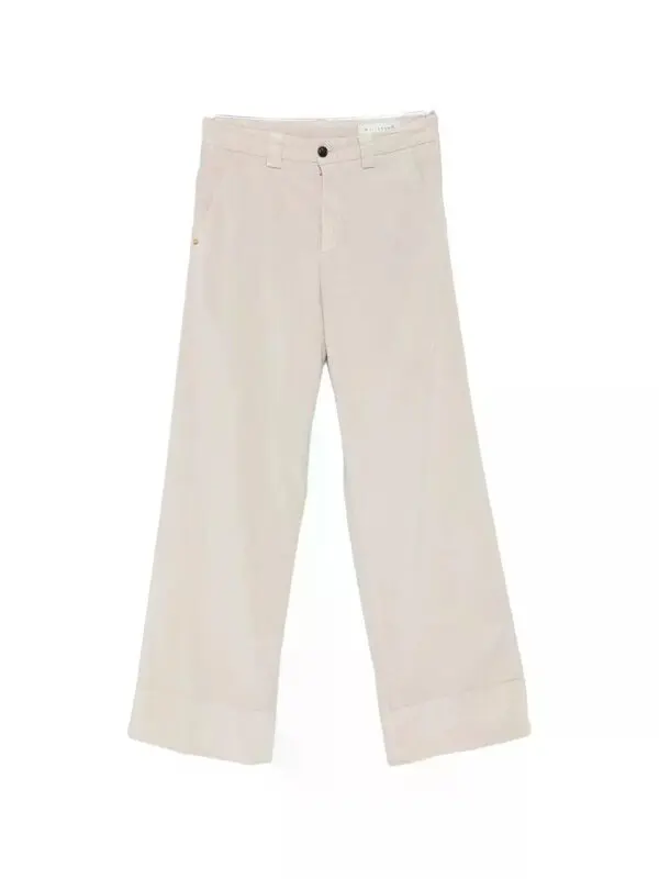 WHITE SAND Corduroy Wide-leg Trousers