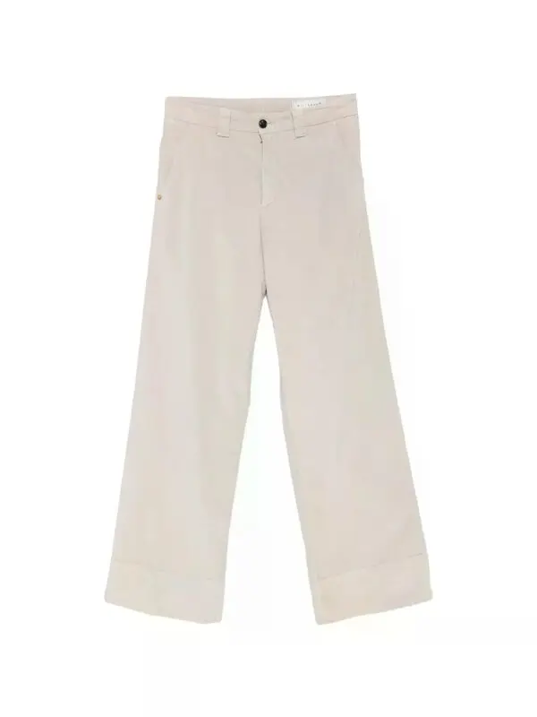 WHITE SAND Corduroy Wide-leg Trousers - Neutrals