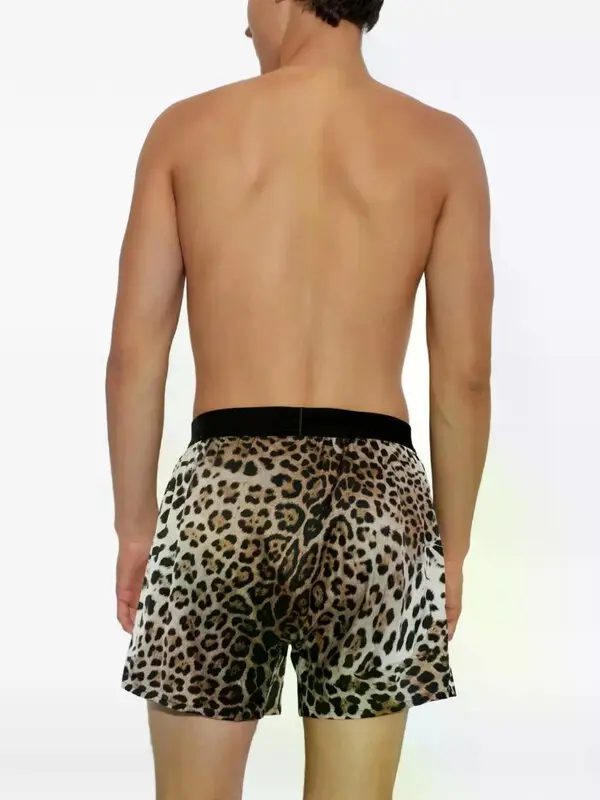 TOM FORD Leopard-print Boxers - Black
