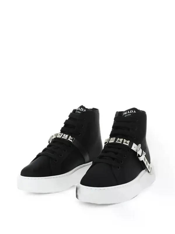 Prada Studded High-top Sneakers