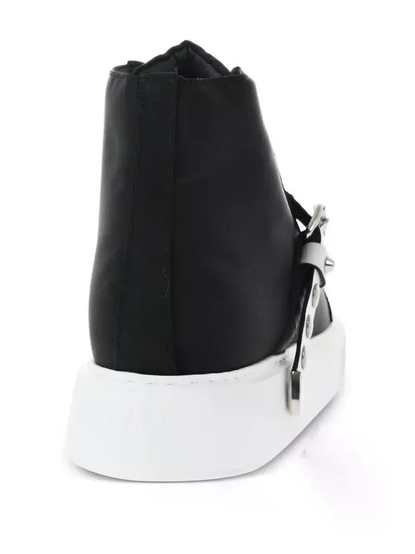 Prada Studded High-top Sneakers - Black