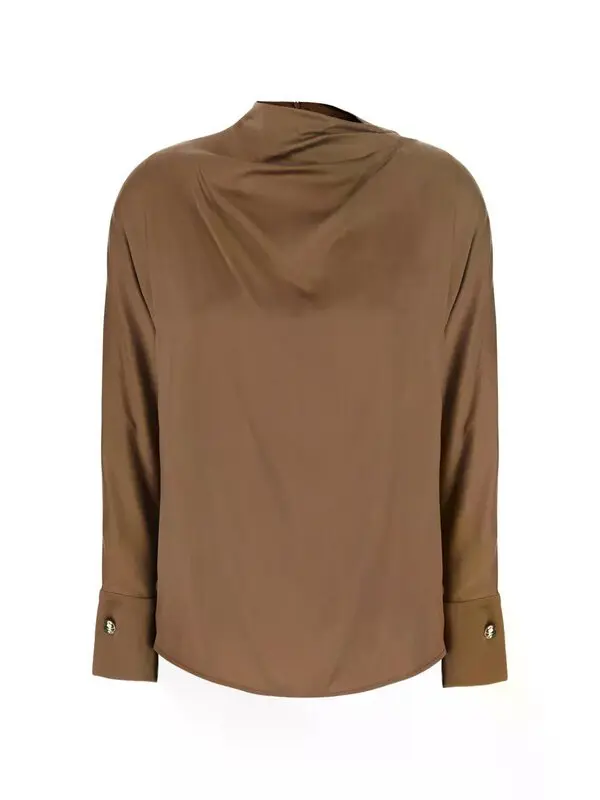 Max Mara Draped Button-cuff Blouse