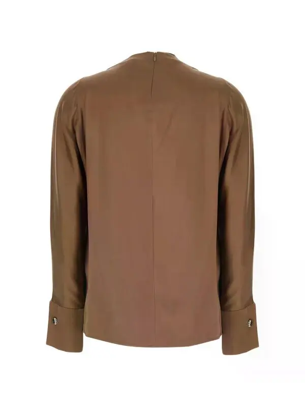 Max Mara Draped Button-cuff Blouse