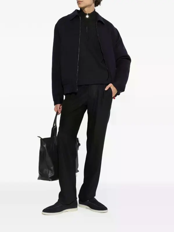 Kiton Zip-up Wool Jacket - Blue