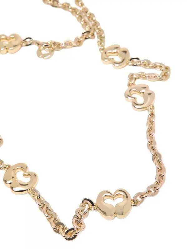 Maje Chain Belt With Logo Details - Gold