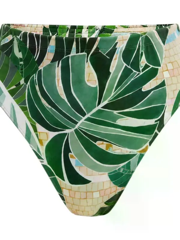 Farm Rio Leaf-print Bikini Bottoms