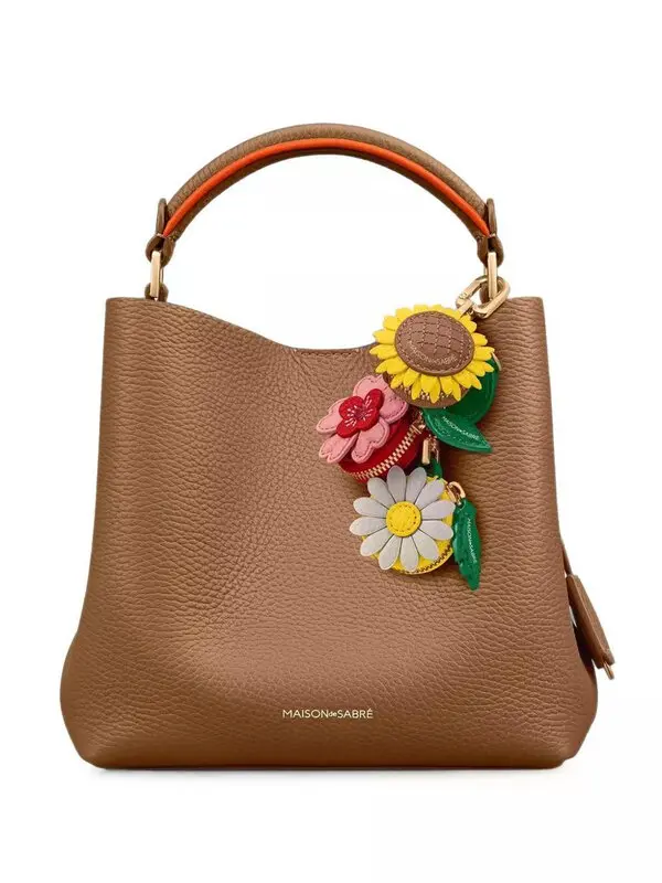 MAISON DE SABRE Bloom Sunflower-shape Leather Charm - Yellow