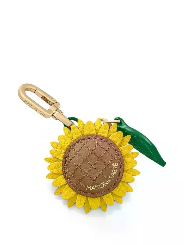 MAISON DE SABRE Bloom Sunflower-shape Leather Charm
