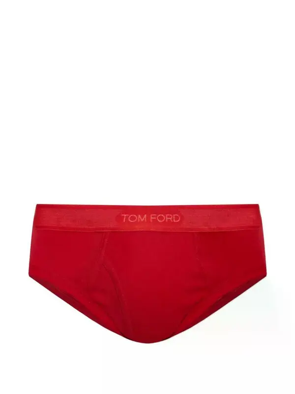 TOM FORD Logo-waistband Briefs - Red
