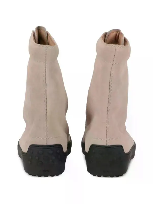 TOD'S Suede Lace-up Boots - Neutrals