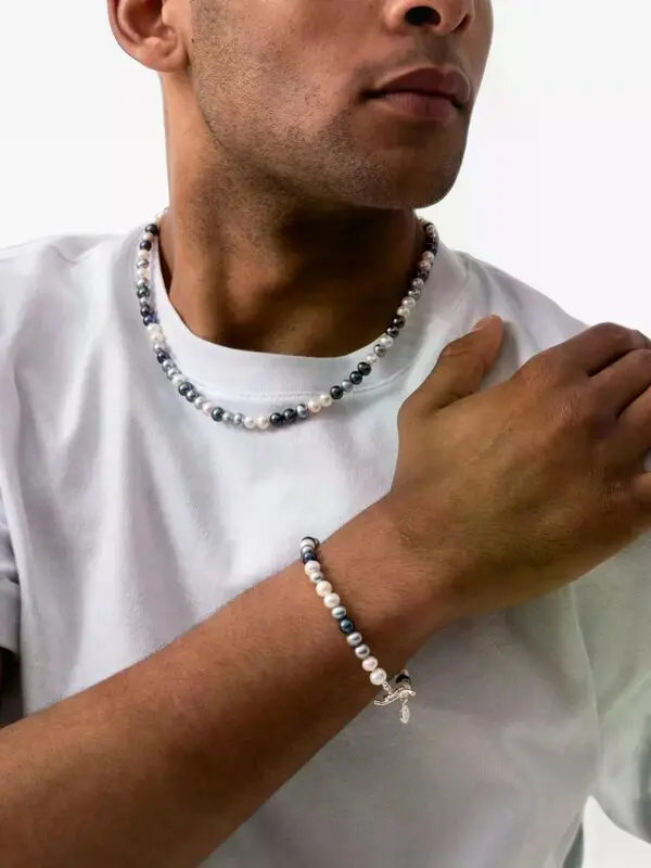 DOWER & HALL Mixed-pearl Sterling-silver Bracelet