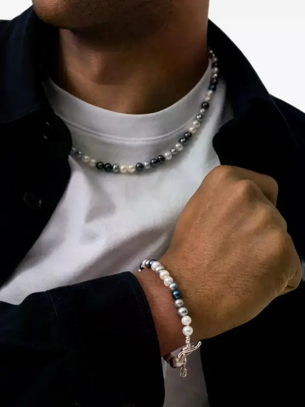 DOWER & HALL Mixed-pearl Sterling-silver Bracelet