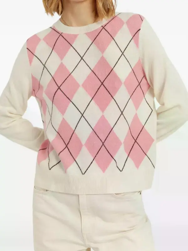 Chinti & Parker Argyle-knit Sweater