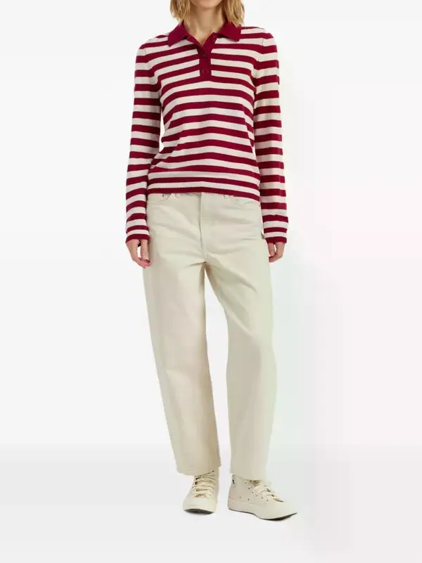 Chinti & Parker Stripe-pattern Collared Sweater