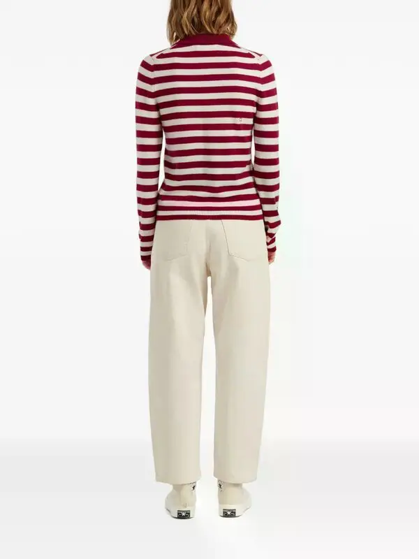 Chinti & Parker Stripe-pattern Collared Sweater