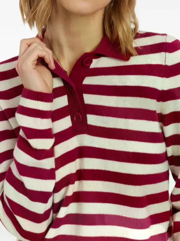 Chinti & Parker Stripe-pattern Collared Sweater