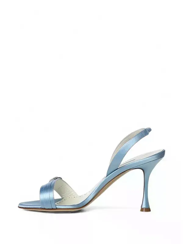 Manolo Blahnik Zutosan Crystal-buckle Slingback Sandals