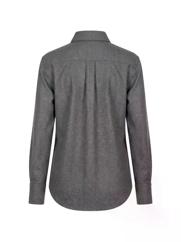 SA SU PHI Concealed-front Wool Shirt