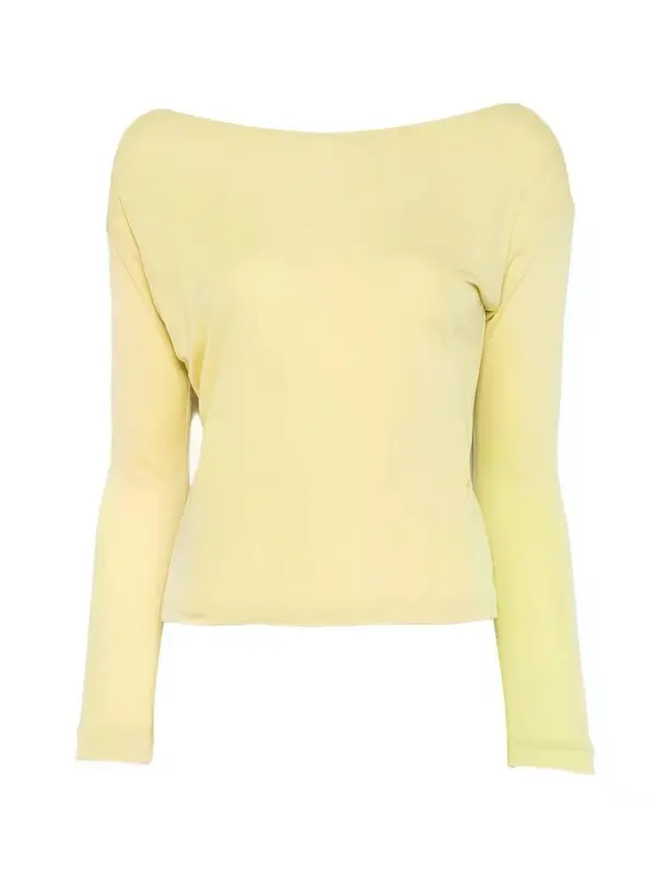 Emilio Pucci Silk Long-sleeve Top - Yellow