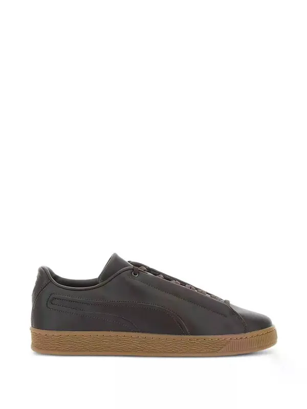 PUMA Logo-embossed Leather Low-top Sneakers