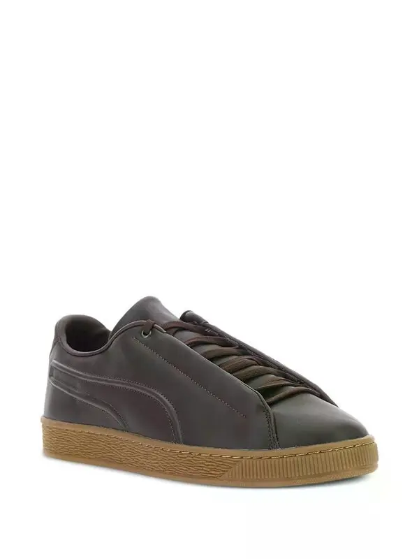 PUMA Logo-embossed Leather Low-top Sneakers