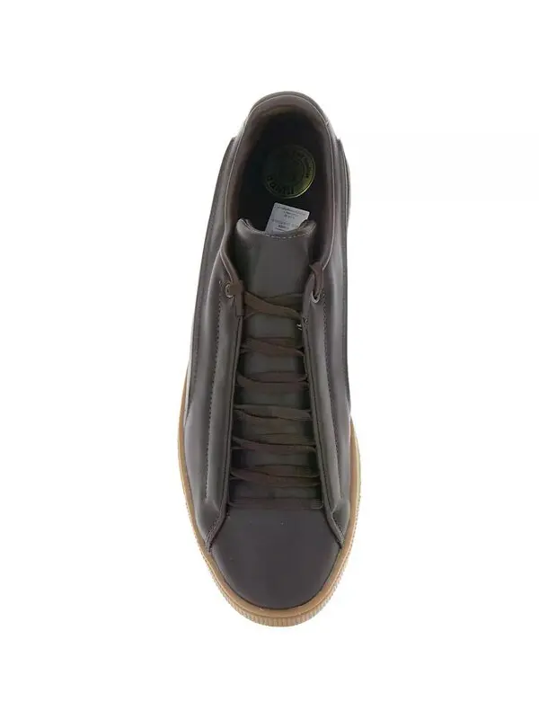 PUMA Logo-embossed Leather Low-top Sneakers