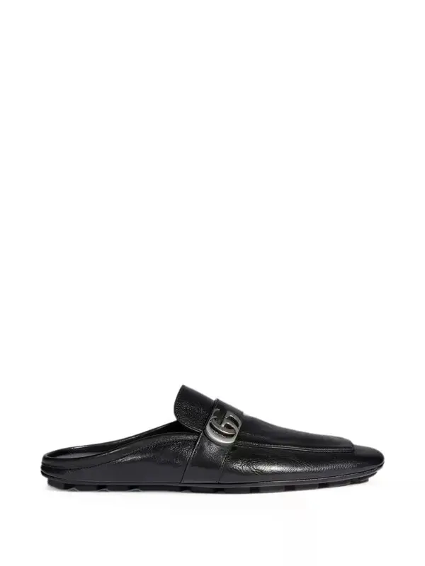 Gucci Slippers With Double G - Black