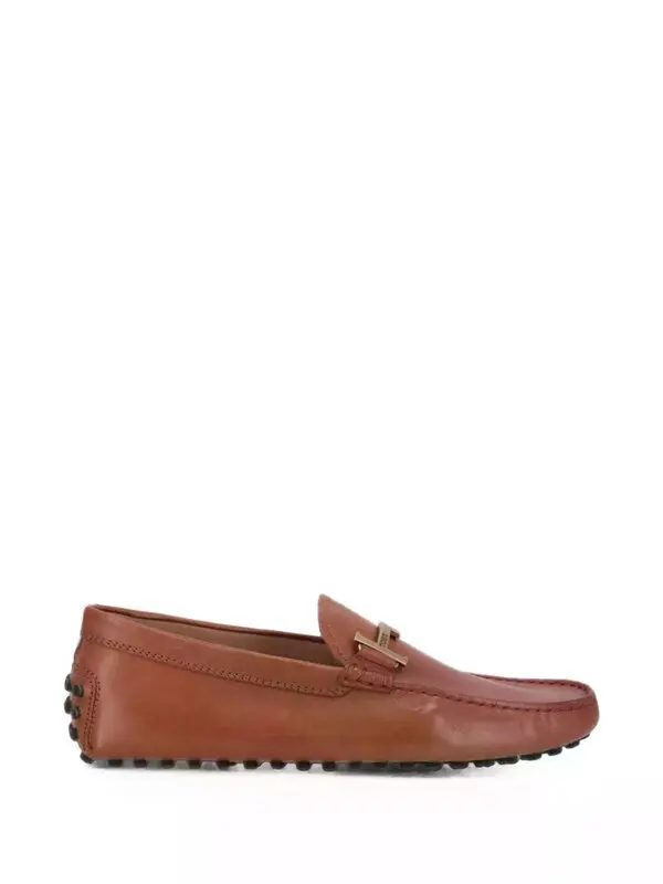 TOD'S Gommino T Timeless Leather Loafers - Brown