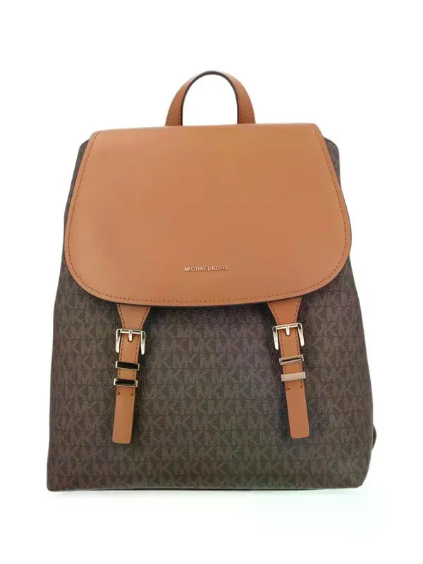 Michael Kors Quinn Monogram Buckle-detail Backpack