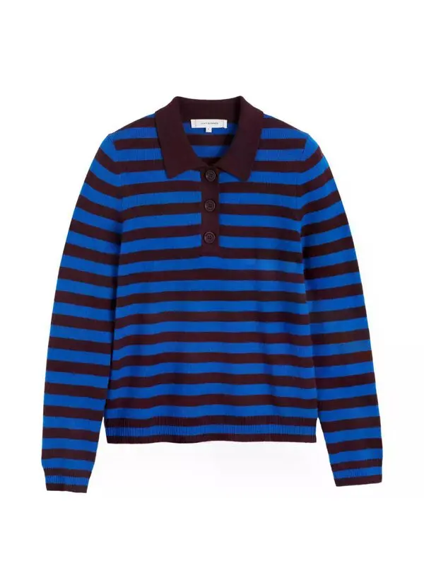 Chinti & Parker Striped Collared Sweater