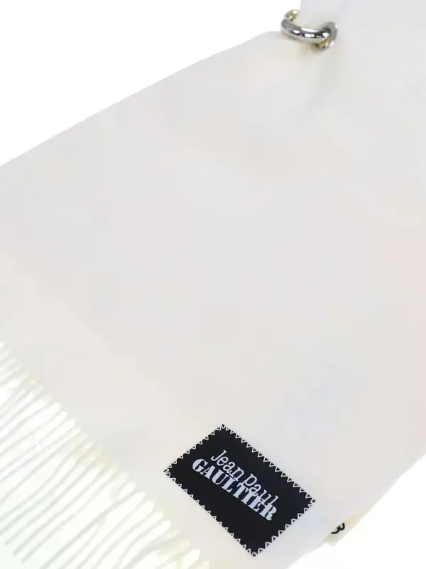 JEAN PAUL GAULTIER Metal-ring Fringe-edge Scarf - Neutrals