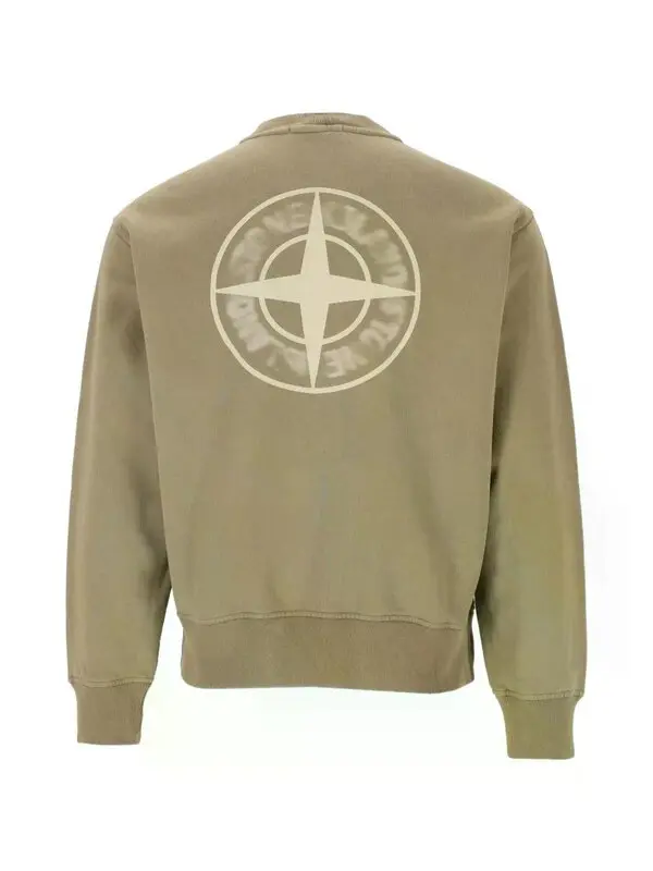 Stone Island Blurred-compass Cotton Sweatshirt