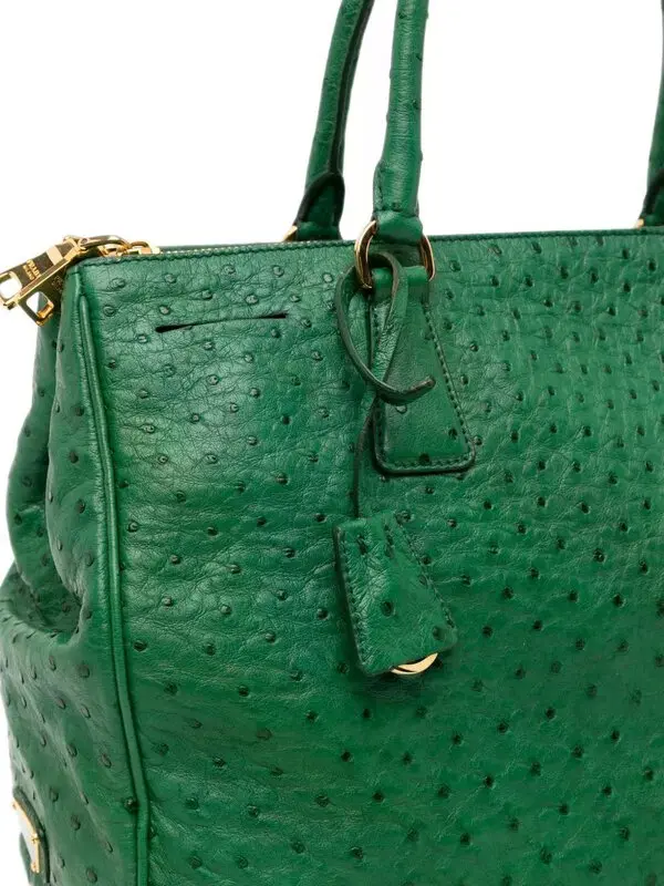 Prada Galleria Ostrich Tote Bag
