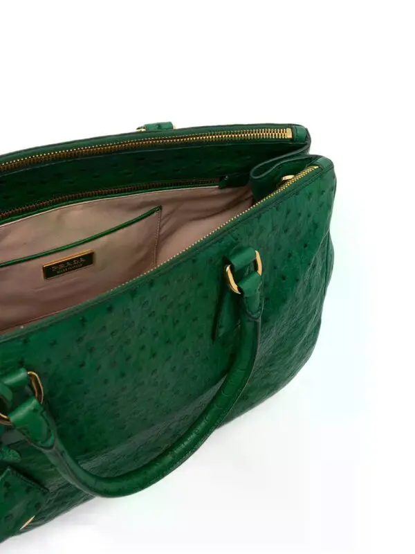 Prada Galleria Ostrich Tote Bag