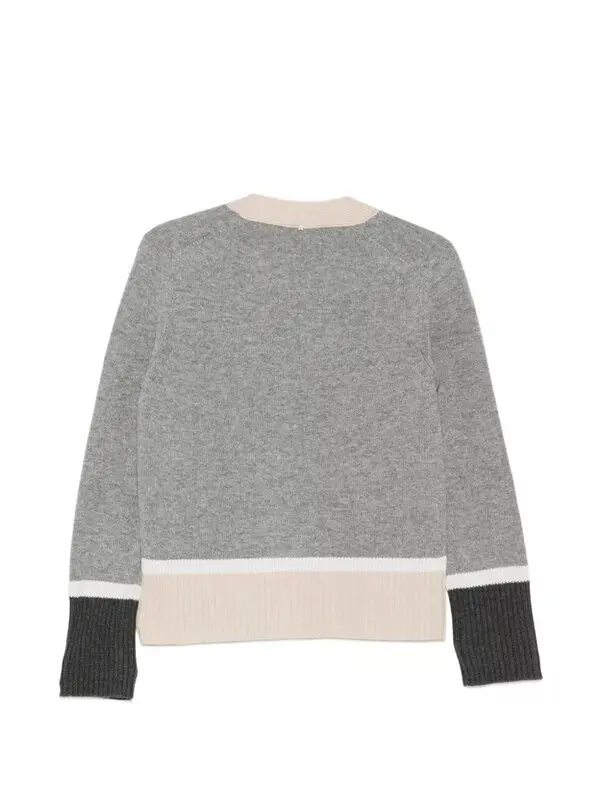 Lorena Antoniazzi Colour-block Button-up Cardigan - Grey
