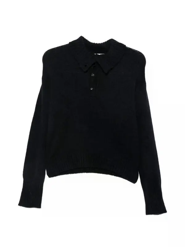 ROBERTO COLLINA Button-fastening Ribbed-trim Sweater