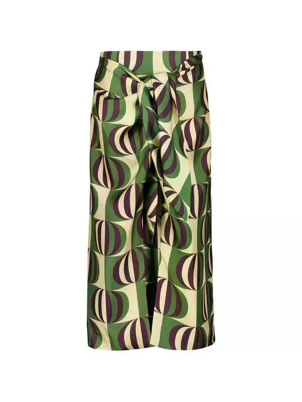 PAULA Ivy Modernchess Wrap Midi Skirt