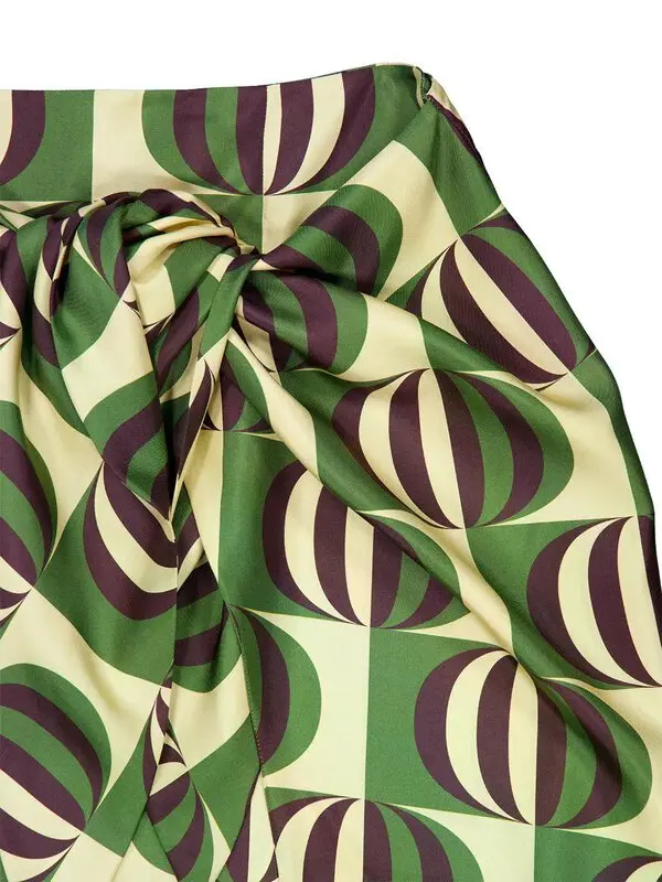 PAULA Ivy Modernchess Wrap Midi Skirt