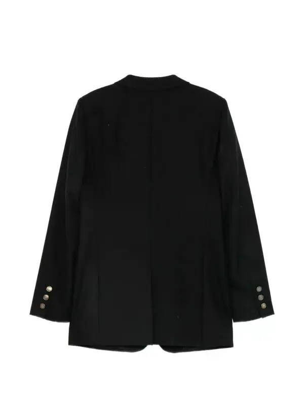 Saint Laurent Single-breasted Wool Jacket - Black