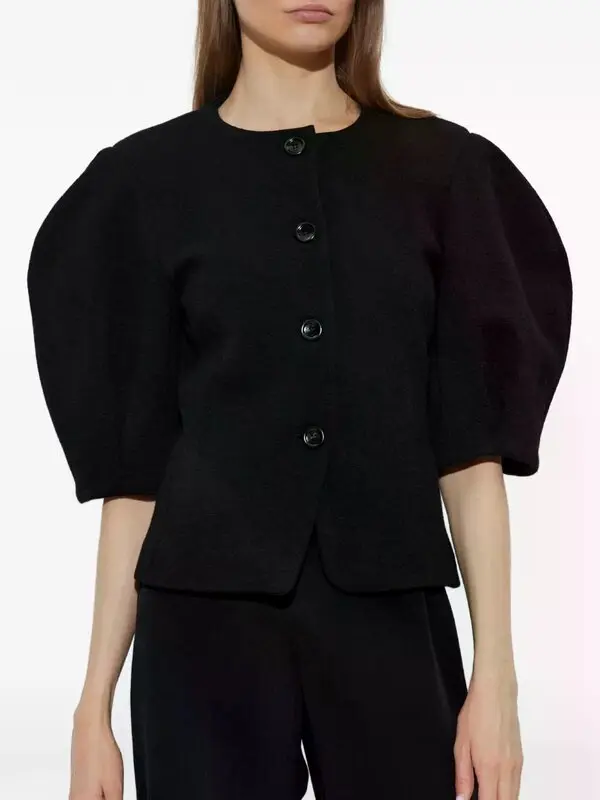 Max Mara Puff-sleeve Button-up Jacket
