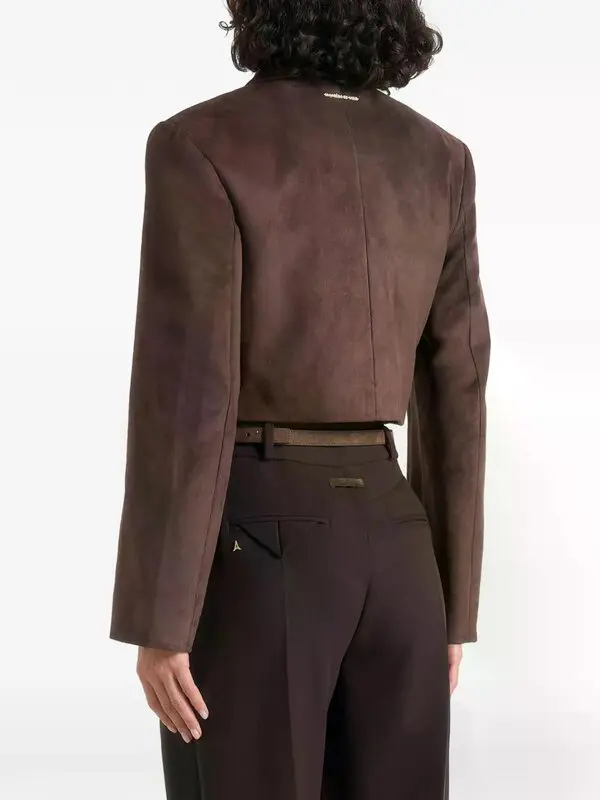 Manière De Voir Adina In Suede Cropped Jacket