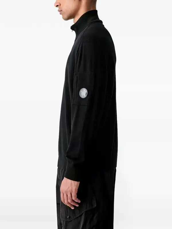C.P. COMPANY Lens-detail Quarter-zip Sweater