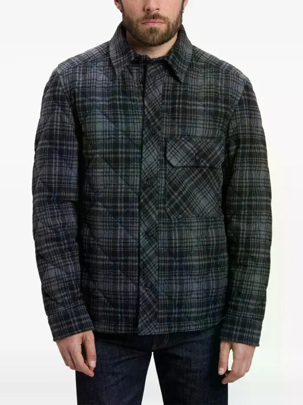 Woolrich Checked Quilted Shirt Jacket