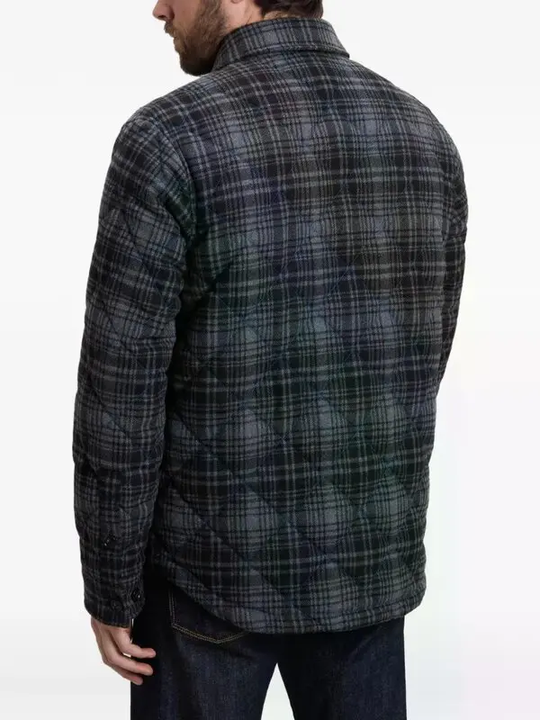 Woolrich Checked Quilted Shirt Jacket