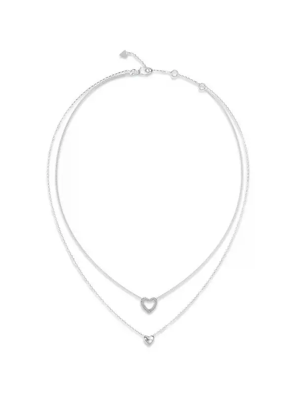 Guess Double-layered Heart-pendant Necklace