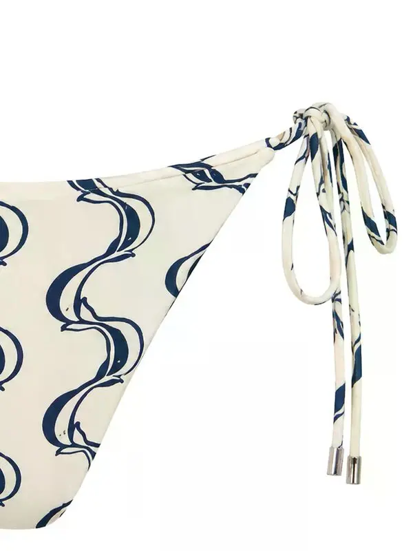 Farm Rio Graphic-print Tie-side Bikini Bottoms - Neutrals