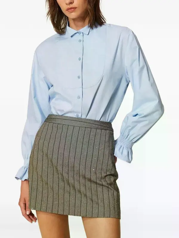 TWINSET Poplin Shirt With Ruffles